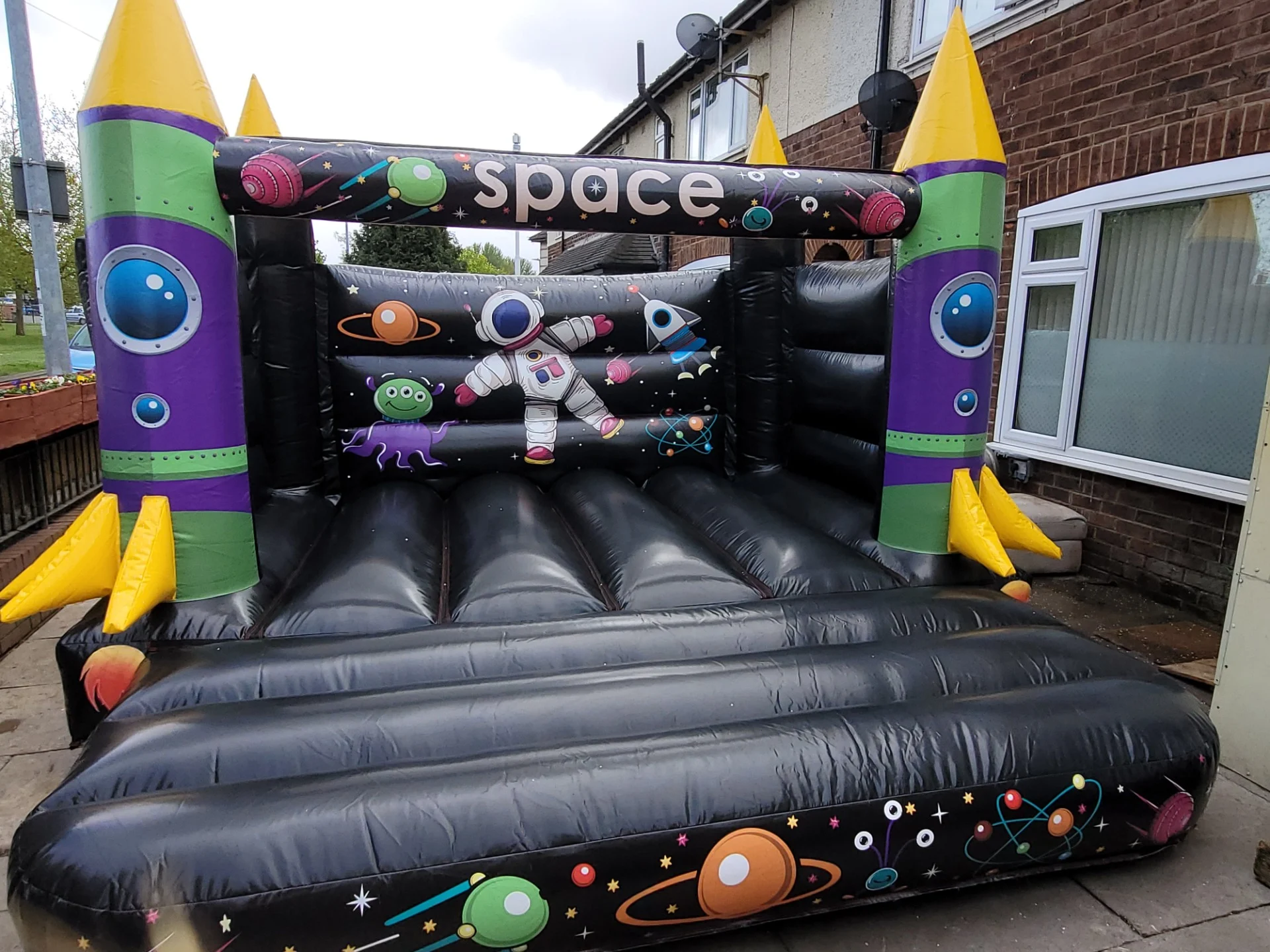 Space Rocket Theme Bouncy Castle For Budding Astronauts - Fun 4 All ...