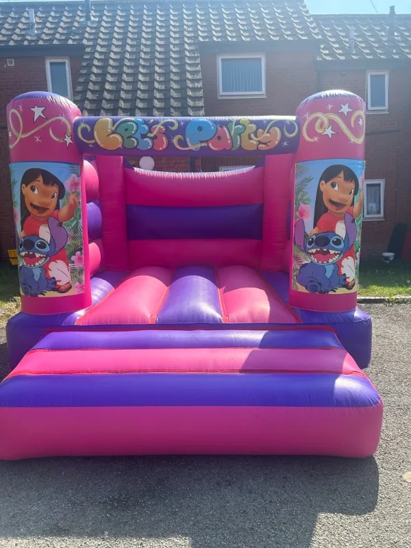Lilo And Stitch Theme Bouncy Castle - Tiny Tots Inflatables