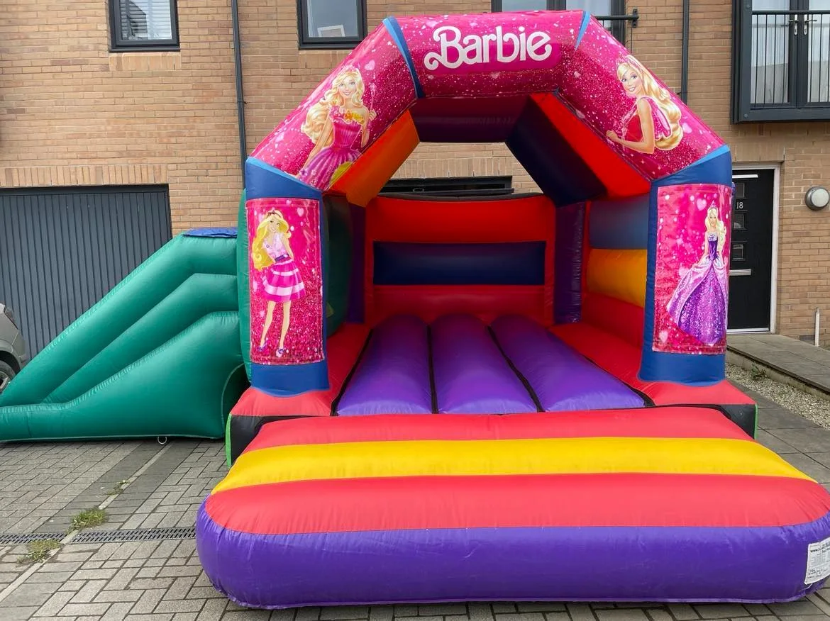 Barbie Bouncy Castle With Slide For Hire In North Devon - North Devon ...