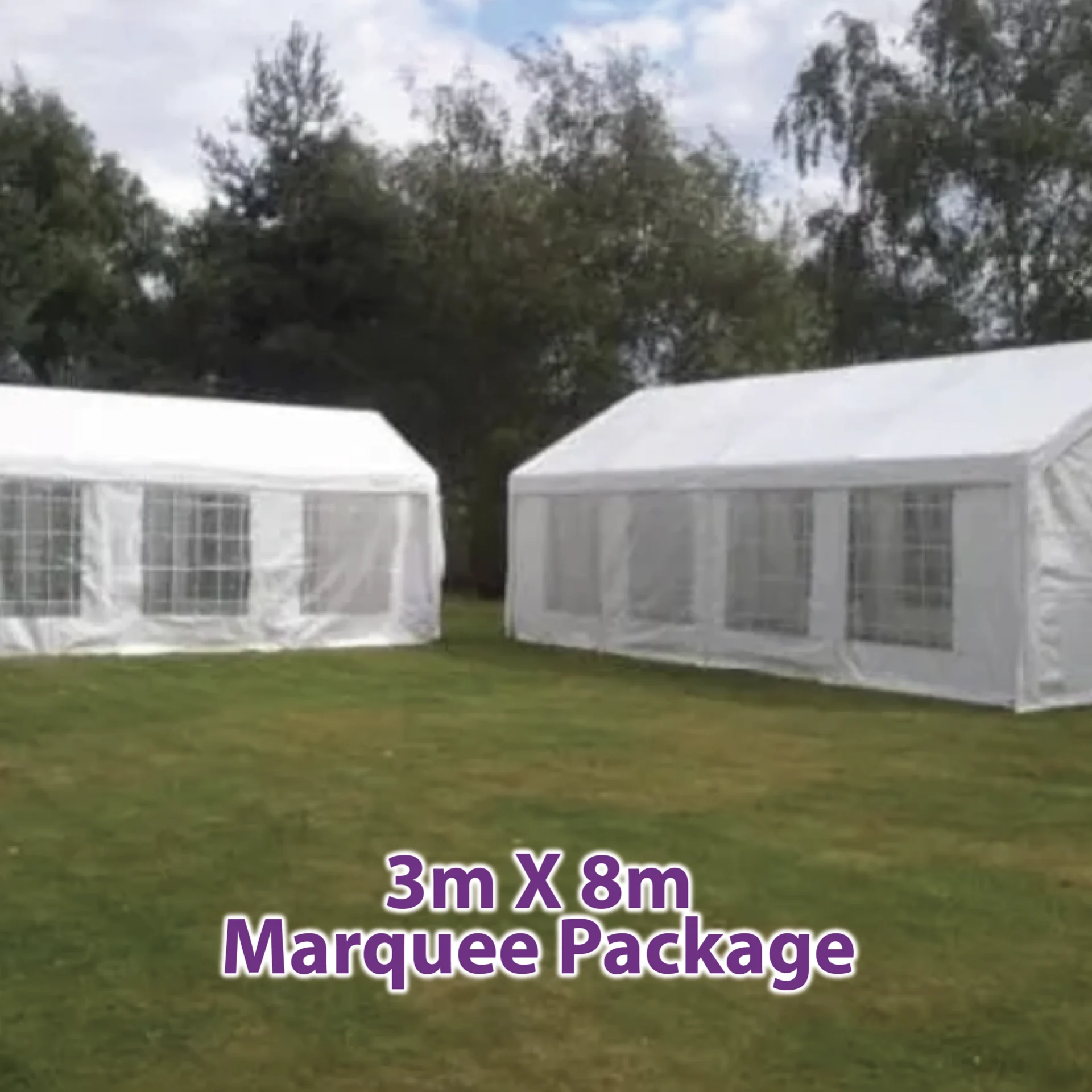 3m X 8m Marquee Package - Oldbrook Marquee Hire