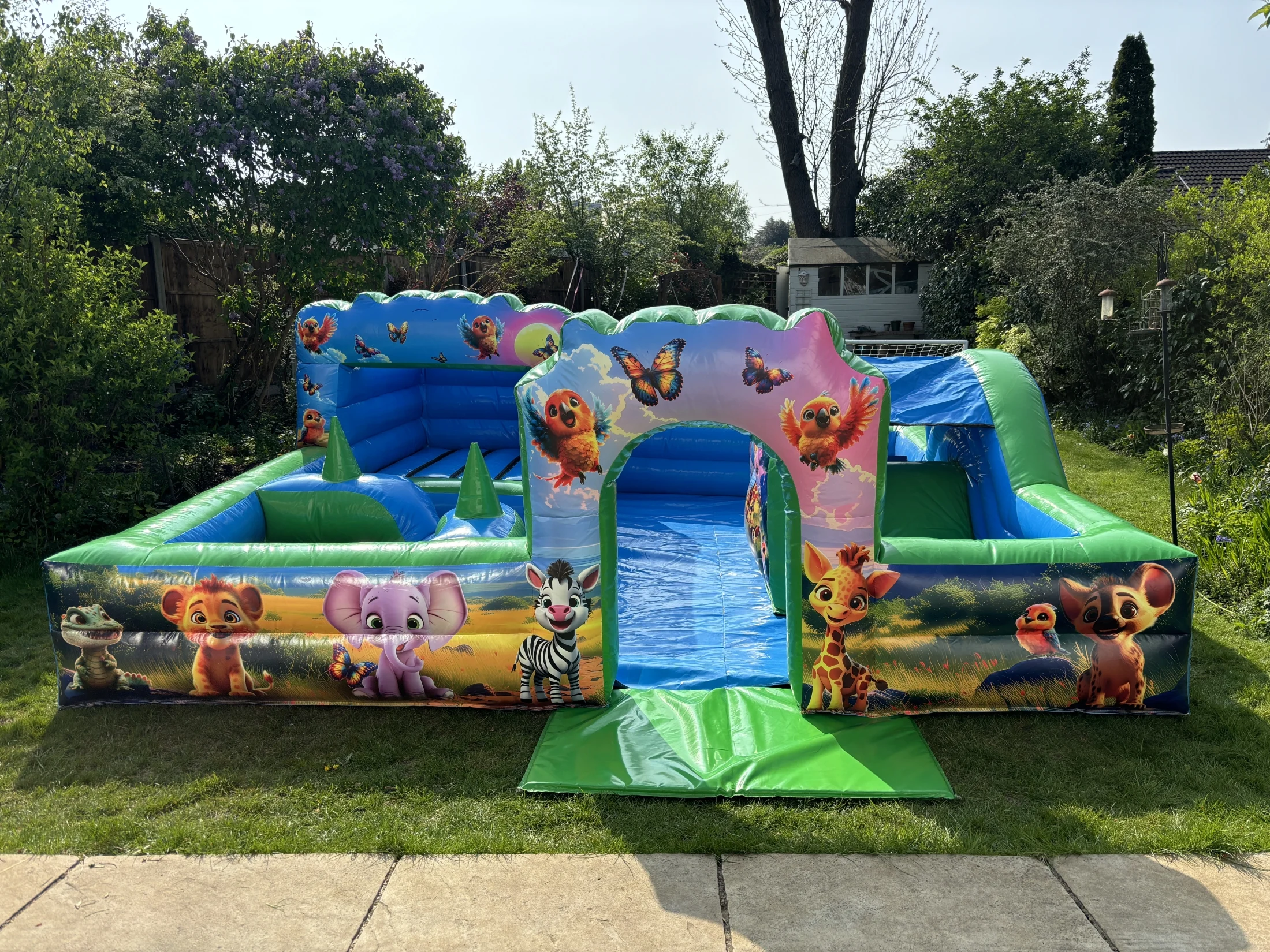 Jungle Theme Inflatable Play Park Jaimies Castles, Bouncy Castle & soft ...