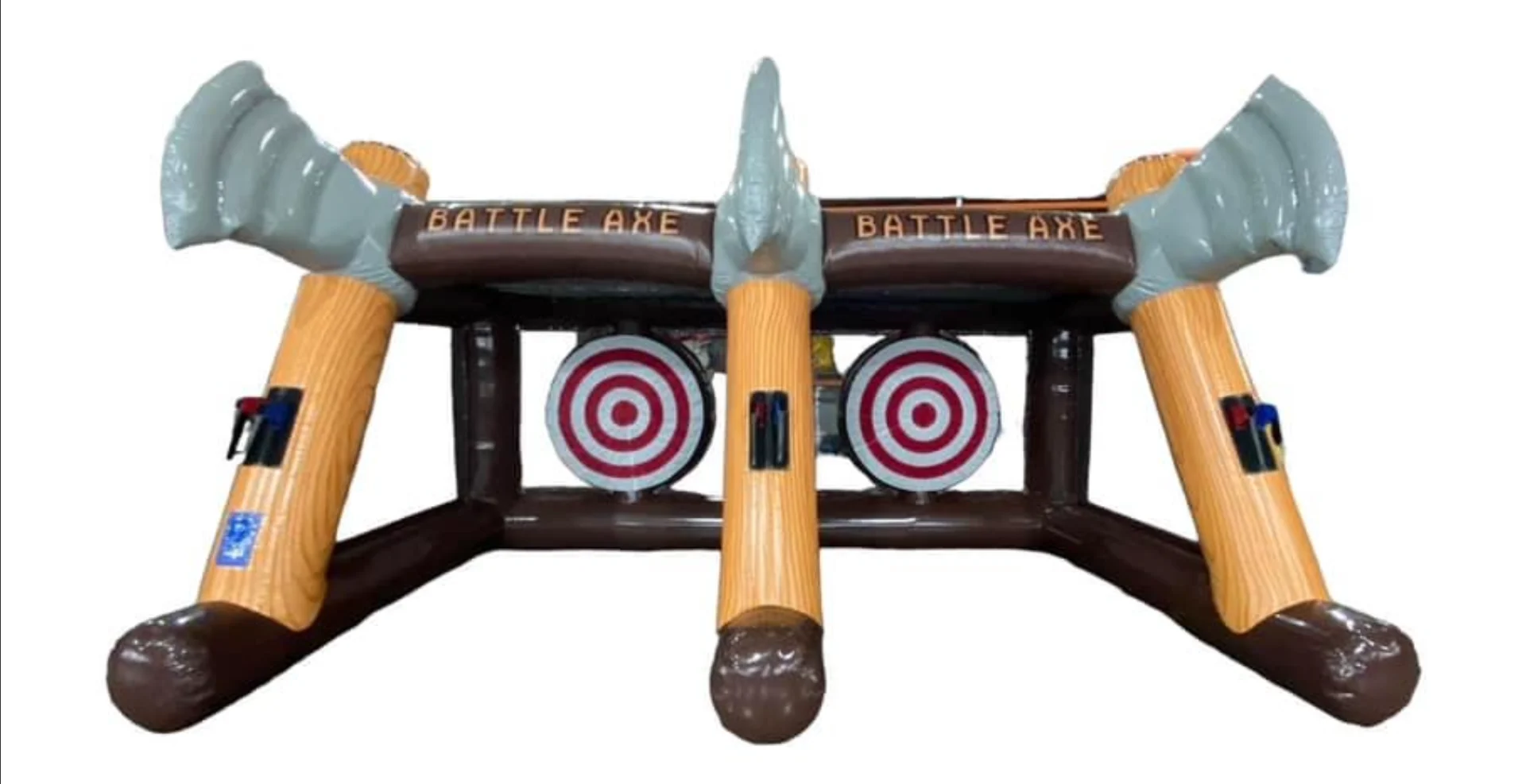 Double Battle Axe Throwing Game. Bounce Up Inflatables