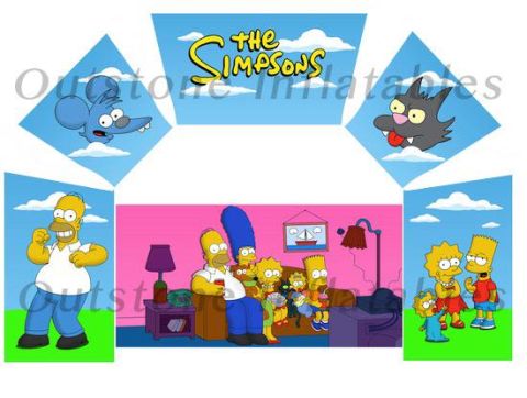 Simpsons Artwork For You Bouncy Castle - Outstone Inflatables