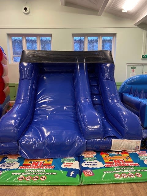 All Blue Slide - N1 Inflatable Fun | Bouncy Castle Hire | Soft Play ...