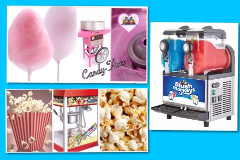 Slush/popcorn And Candyfloss Package Jumping Jacks Bouncy Castle Hire ...