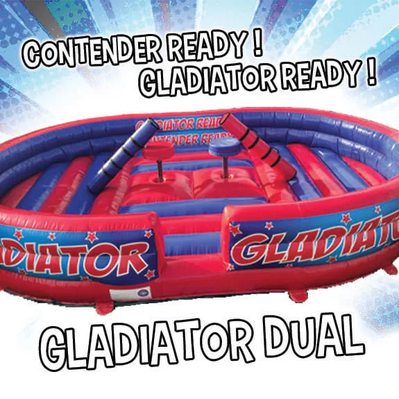 Gladiator Dual Inflatable - Ashbourne Bouncy Castles