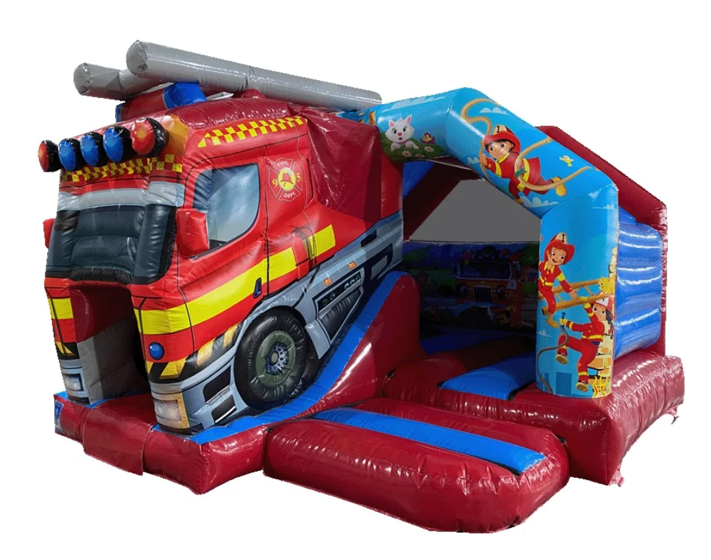 Fire Engine 3d Castle Slide Combi Hire Abi's Entertainments | Bouncy ...