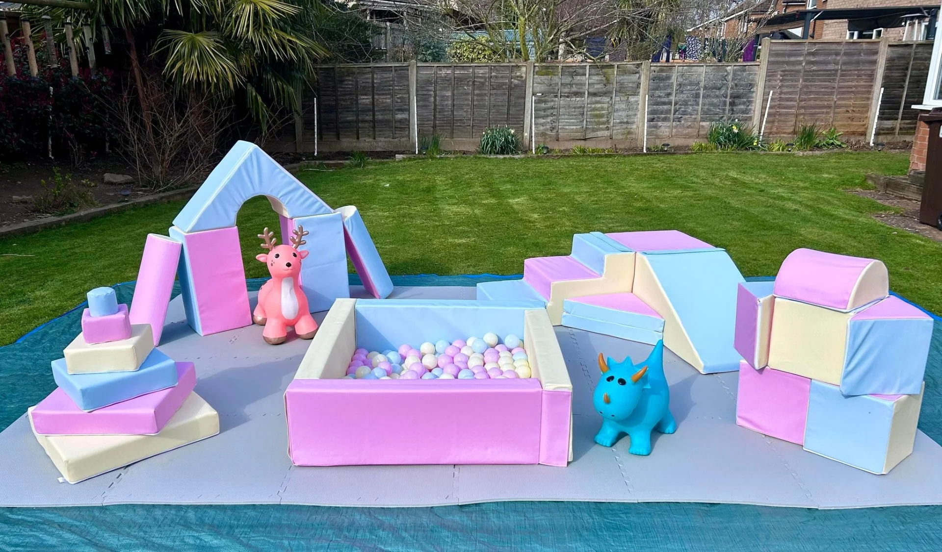 Pastel Soft Play Set - Tiger Tots Bouncy Castles & Soft Play