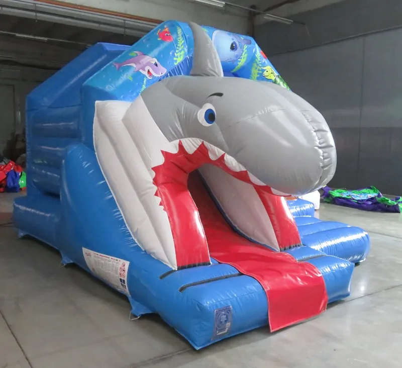 3d Shark Front Slide Combo Hire Liverpool - Kc Bouncy Castle Hire