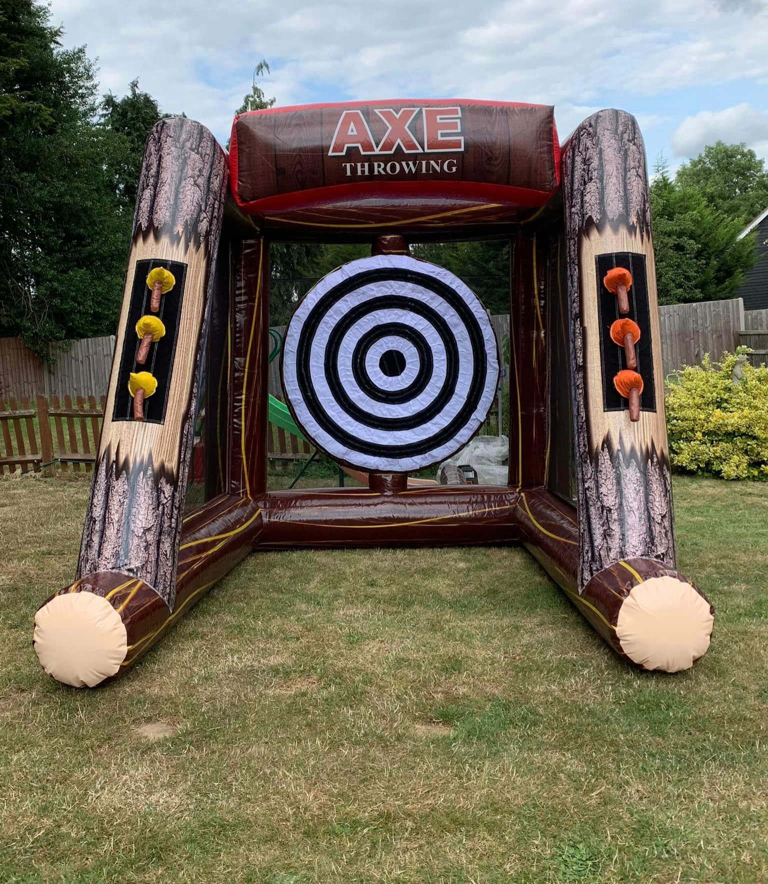 Axe Throwing Game - Bellyflops Amusements Hire | Bouncy Castle Hire ...