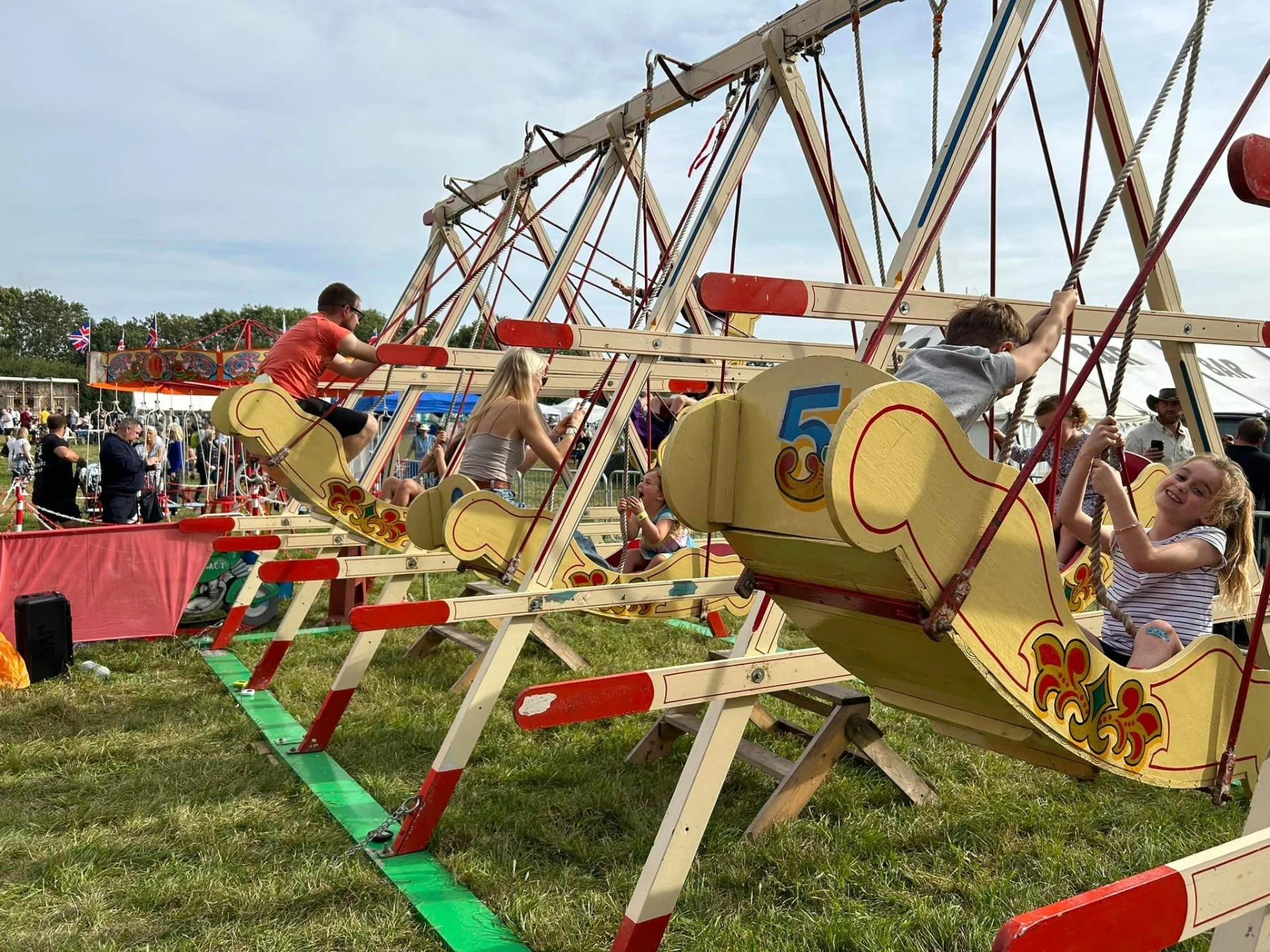 Vintage Swing Boats Fairground Ride - A T Amusements