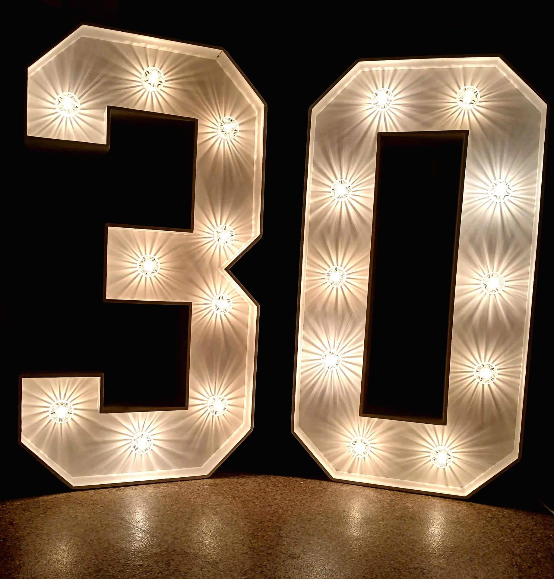 Led Numbers Photobooths and Mobile Discos Cardiff