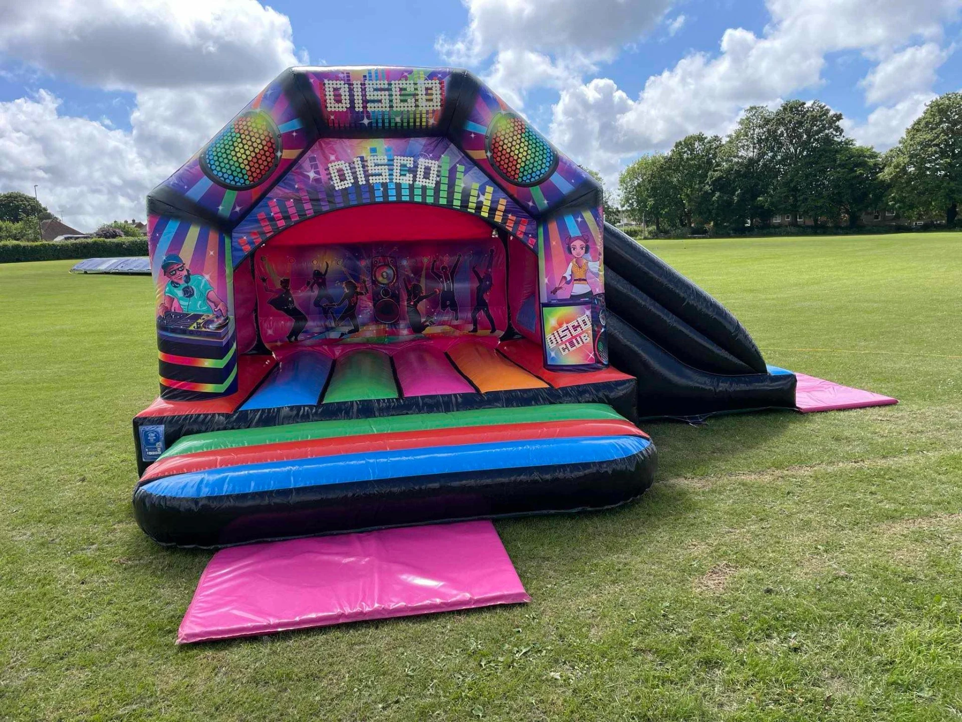 Disco Side Slide Combi - Fun 4 All Bouncy Castle Hire on the Isle of Man