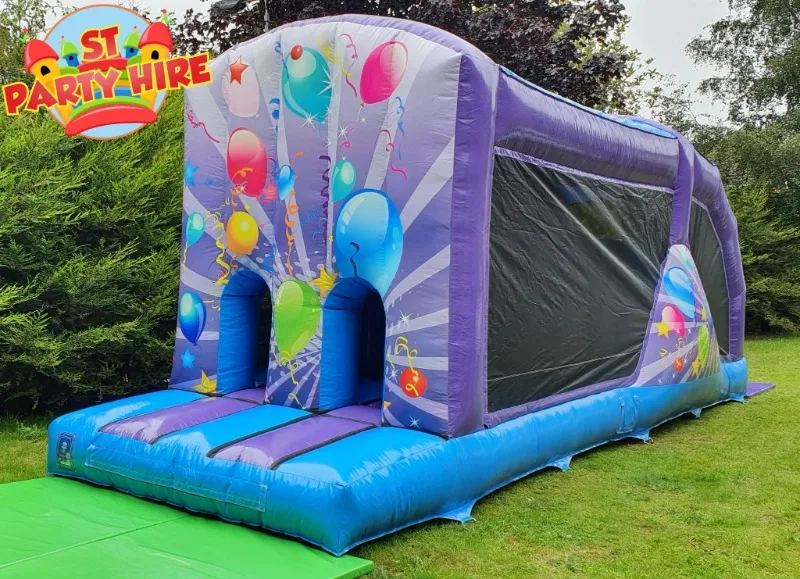 Party Theme Obstacle Course Blue And Purple - ST Party Hire