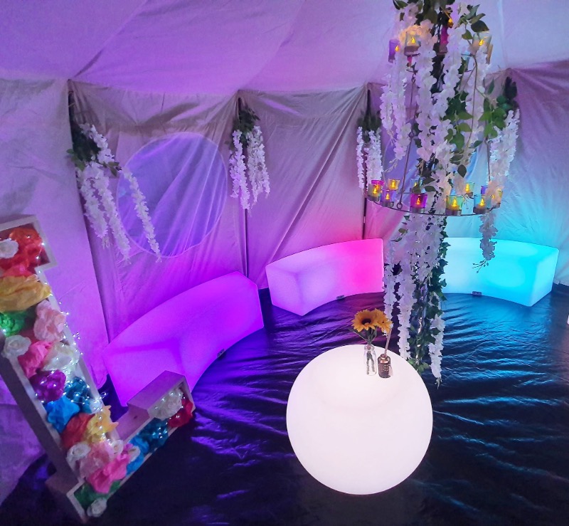 Chill Out Tent - Let It Glow LED Event Hire
