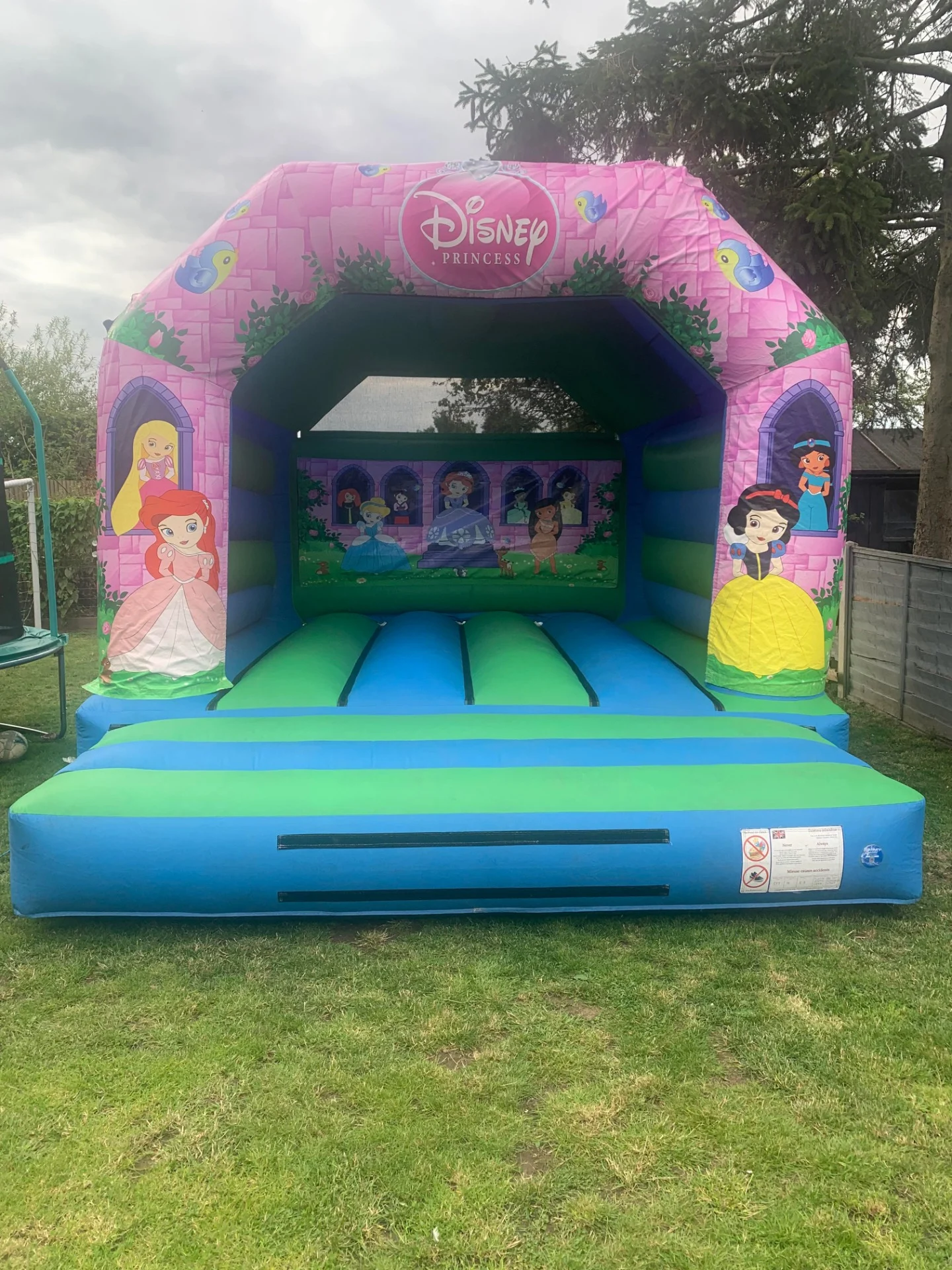Disney Green And Blue Bouncy Castle - Leicester Bounce and Slide
