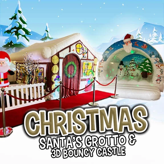Santas Grotto 3d Christmas Castle - Ashbourne Bouncy Castles