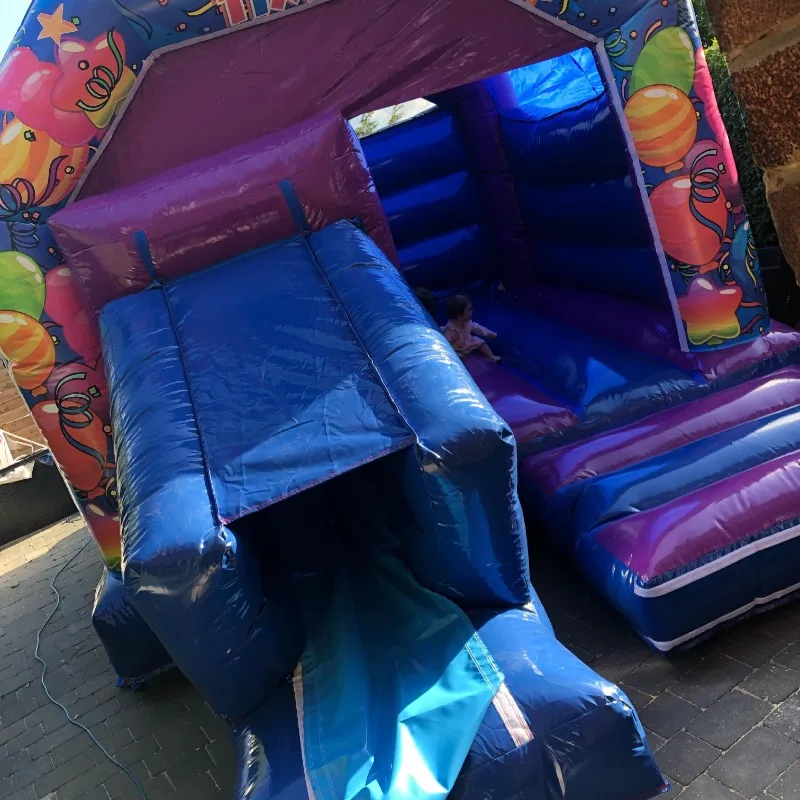 Purple And Blue Combo Castle - K&K Bouncy Castles Wirral