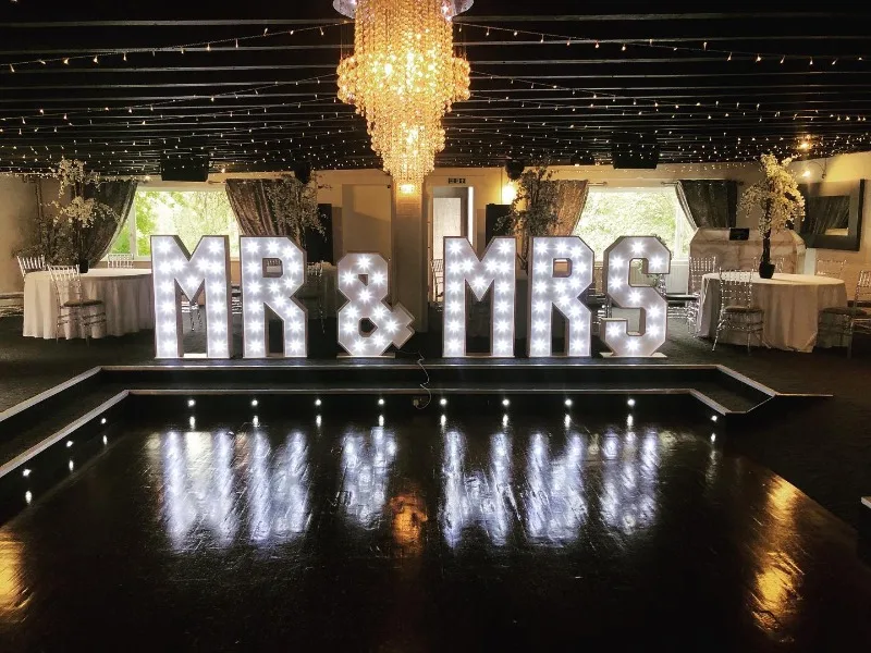 Wedding Mr And Mrs Light Up Letter Hire - The Perfect Prop Co