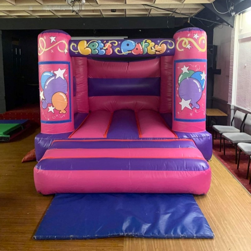 Pink And Purple Castle - Tiny Tots Inflatables