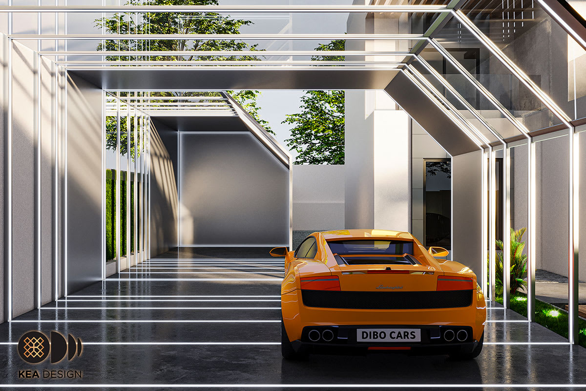 Landscape Lamborghini Garage Design
