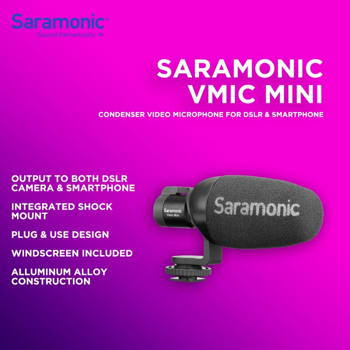 Jual Jual Microphone Saramonic Vmic Mini Ultra-Compact Camera-Mount ...