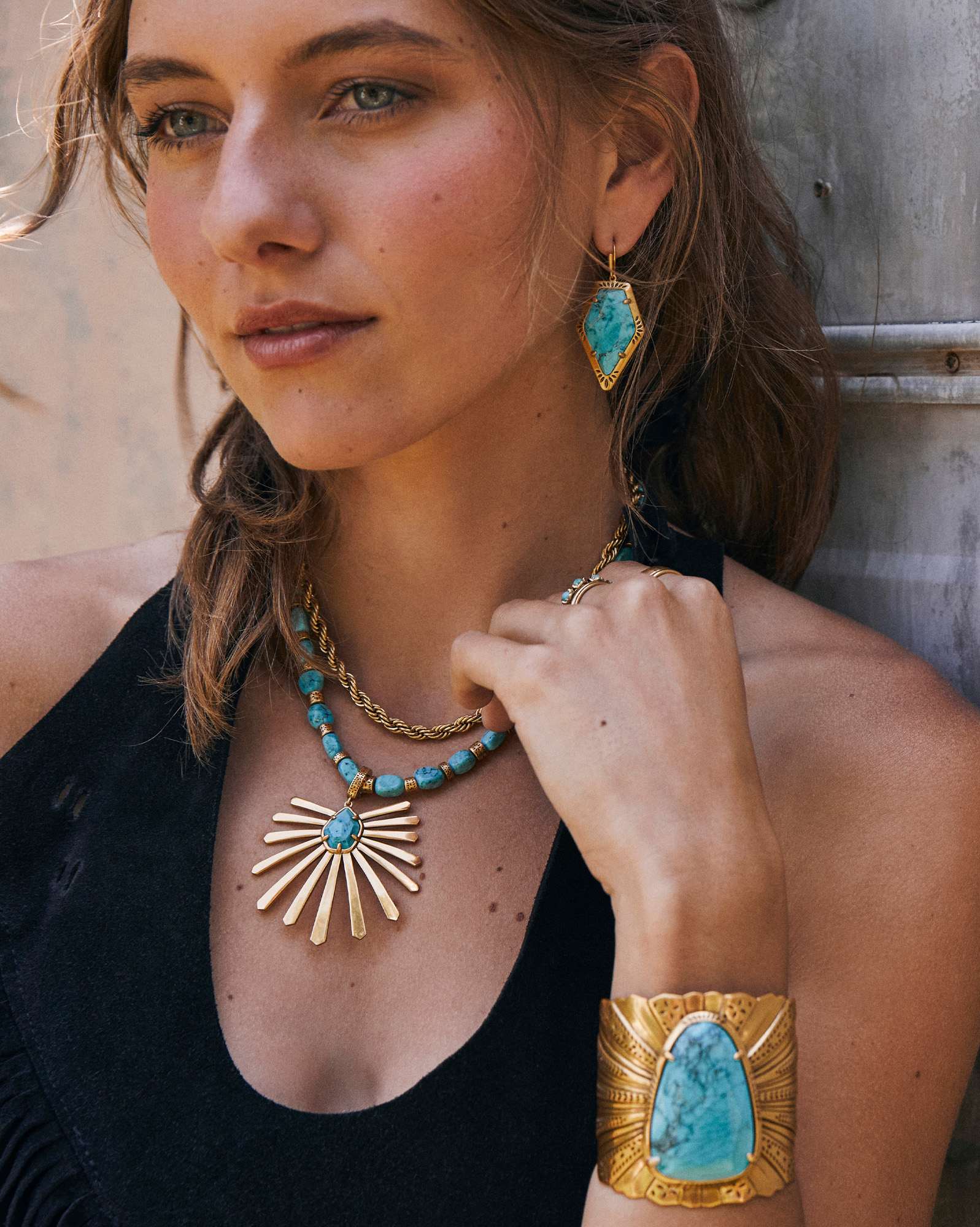 Noble Rope Link and Chain Necklace in Vintage Gold | Kendra Scott