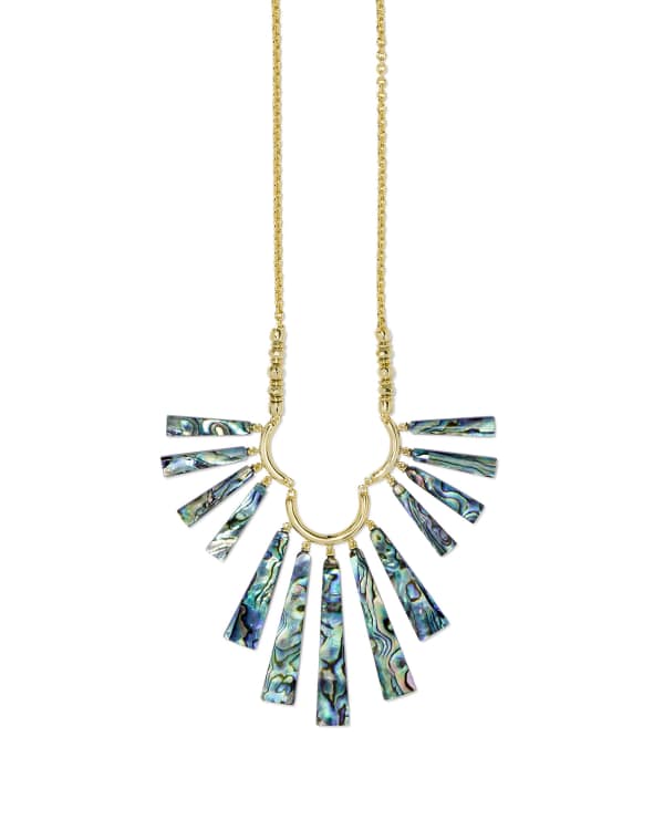 Layton Gold Long Statement Necklace in Abalone Shell | Kendra Scott