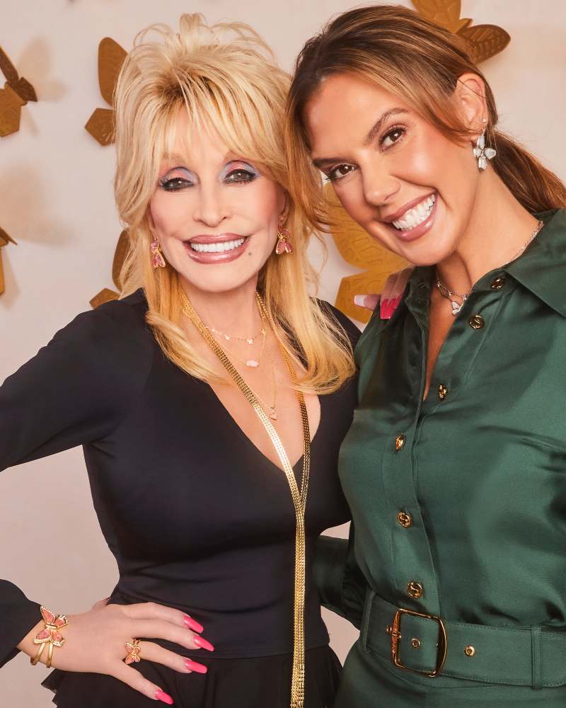 Dolly Parton x Kendra Scott Convertible Gold Crystal Statement Earrings in Ivory Mother-of-Pearl ...