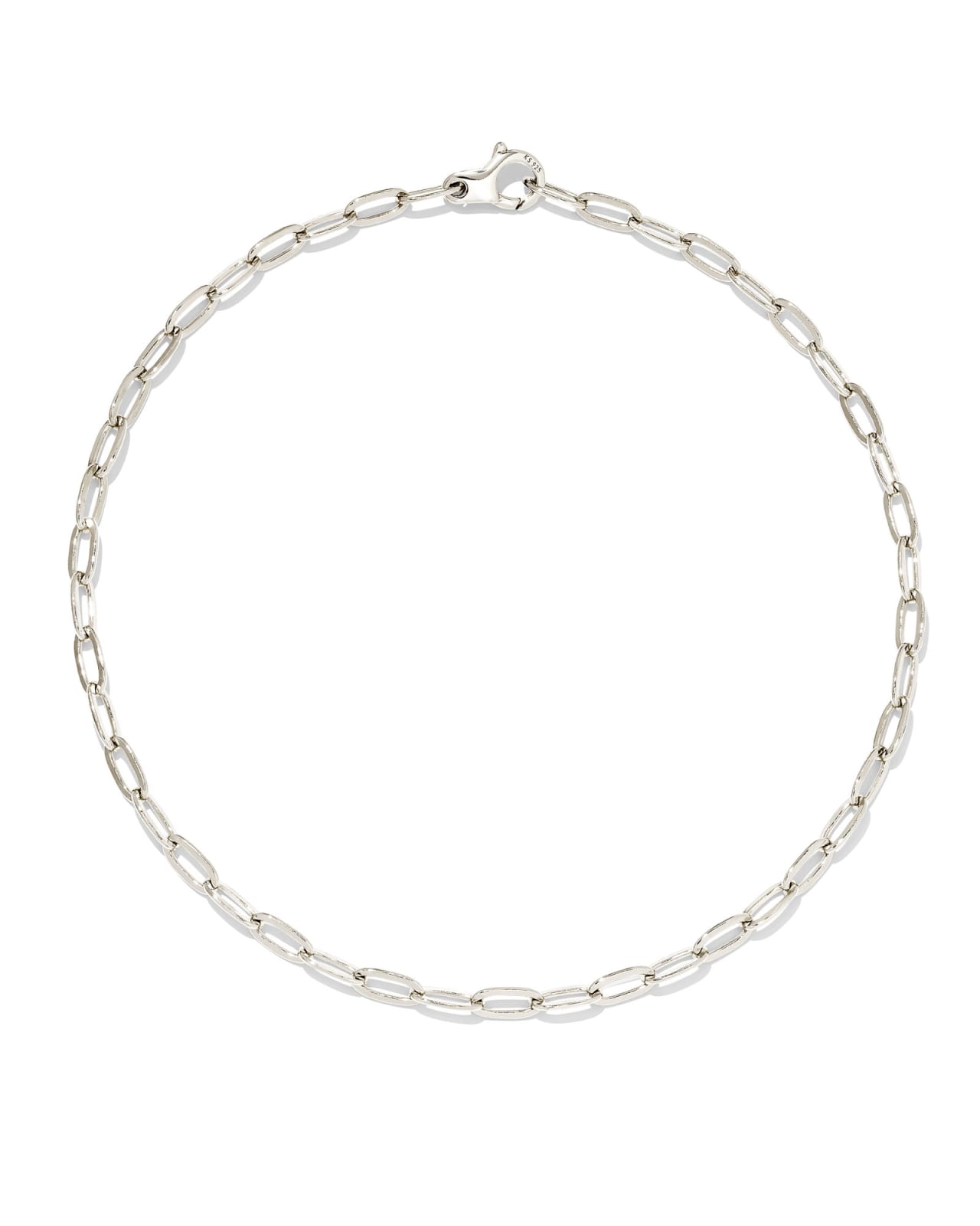 Small Paperclip Chain Anklet in Sterling Silver | Kendra Scott
