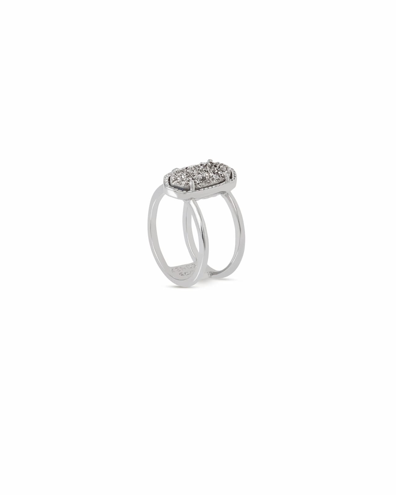 Elyse Silver Ring in Platinum Drusy - 7 | Kendra Scott