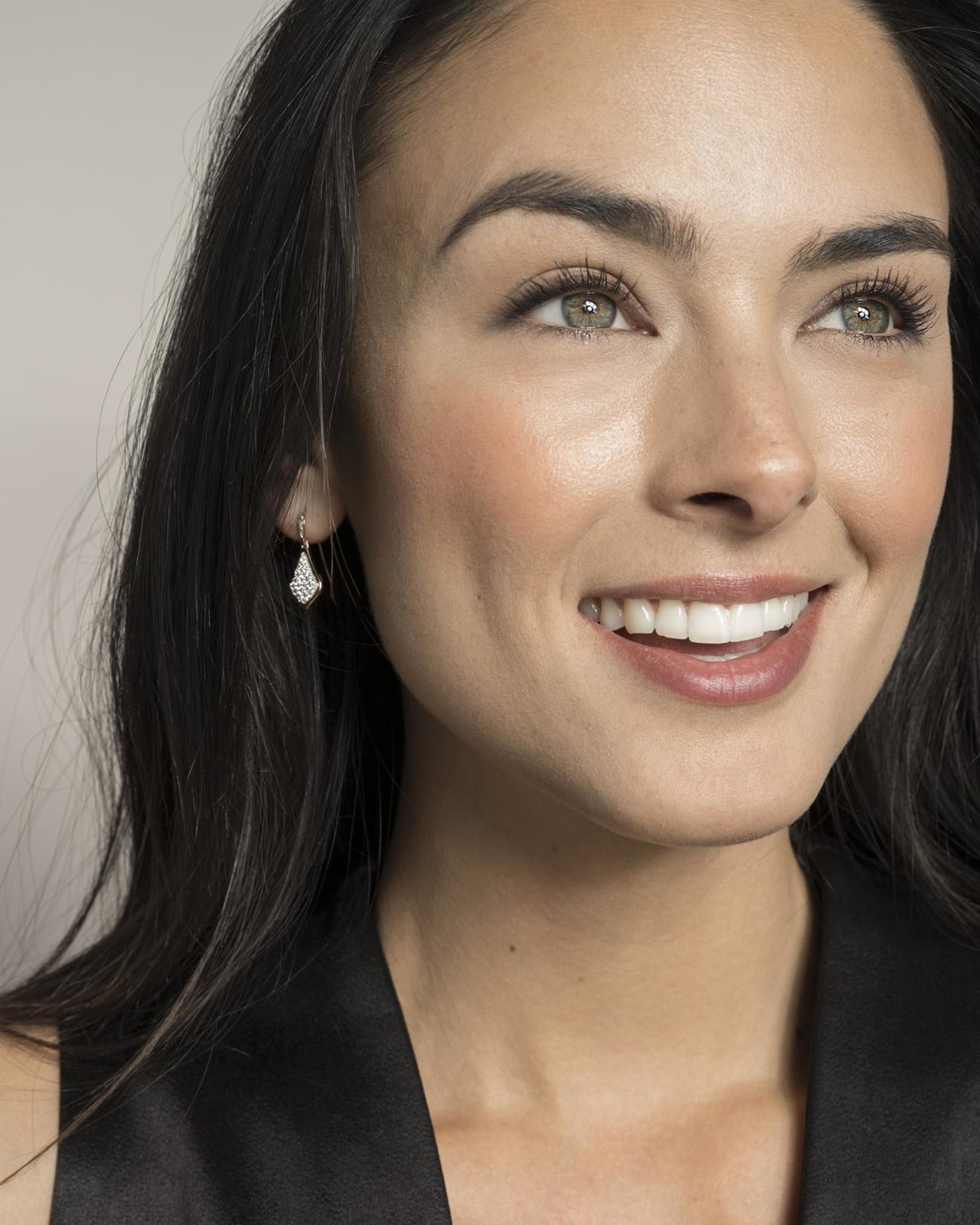 Lexi Drop Earrings Pave Diamond and 14k Rose Gold | Kendra Scott