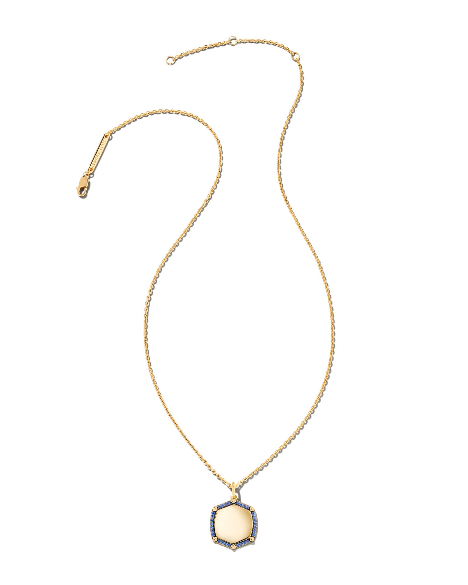 Davis 18k Gold Vermeil Luxe Charm Necklace in Blue Sapphire | Kendra Scott