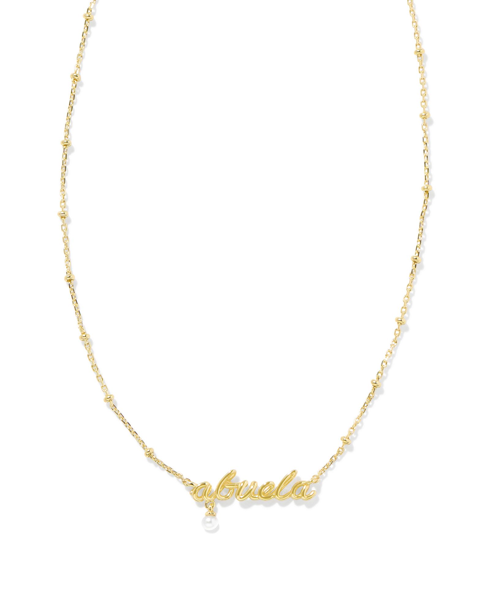 Abuela Script Pendant Necklace in Gold | Kendra Scott