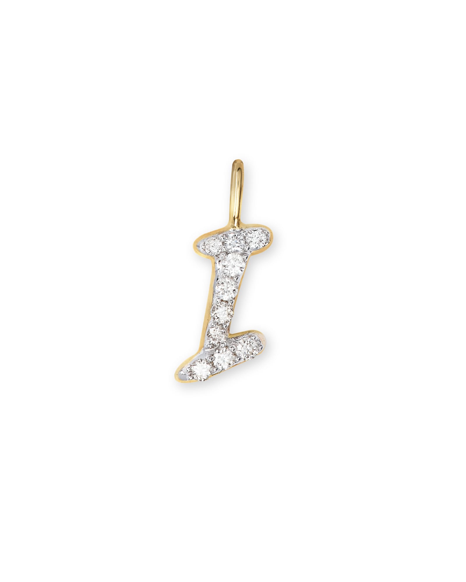 Minimalist Gold Letter I Charms