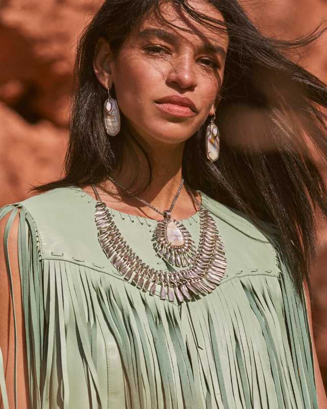 Zahara Vintage Silver Statement Necklace | Kendra Scott