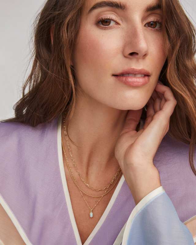Mini Elisa Gold Triple Strand Necklace | Kendra Scott