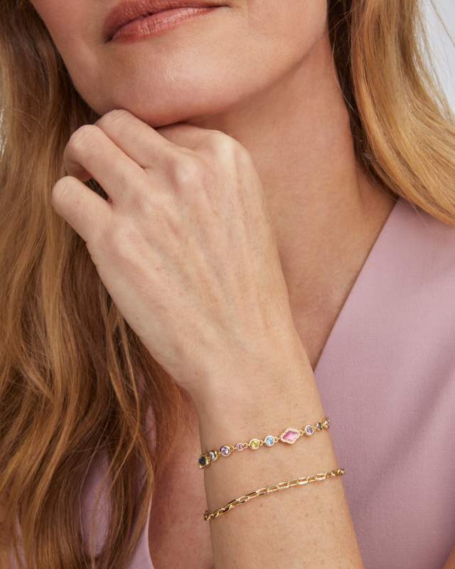 Mini Elisa and Abbie Gold Set of 2 Delicate Chain Bracelets | Kendra Scott