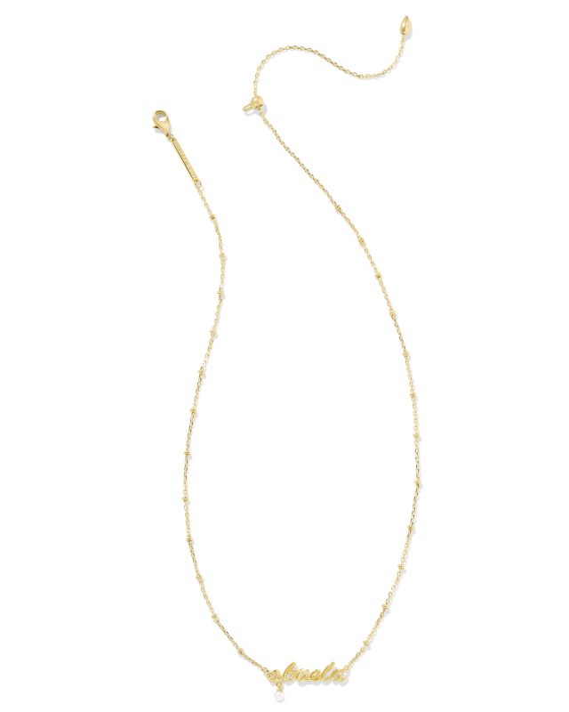 Abuela Script Pendant Necklace in Gold | Kendra Scott