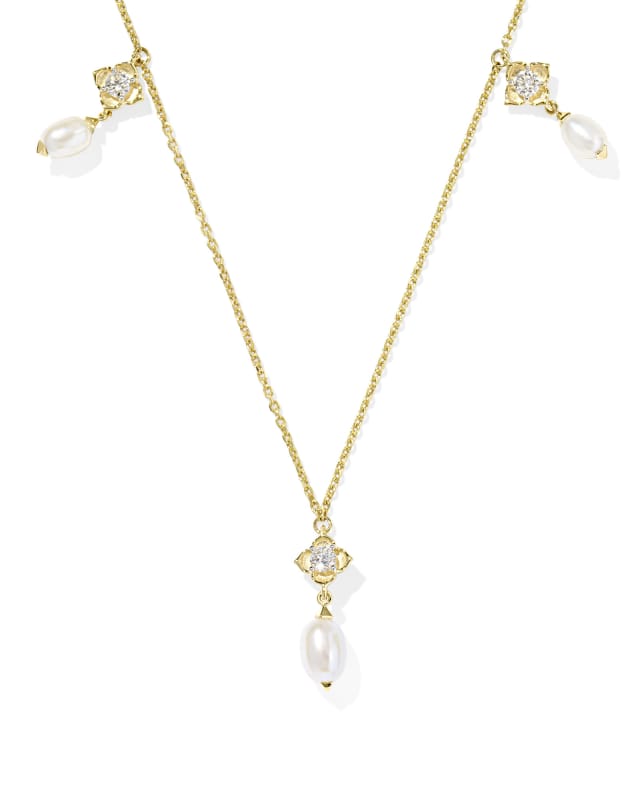 Lab Grown Diamond Dira 14k Yellow Gold Pearl Strand Necklace | Kendra Scott