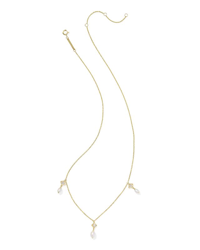 Lab Grown Diamond Dira 14k Yellow Gold Pearl Strand Necklace | Kendra Scott
