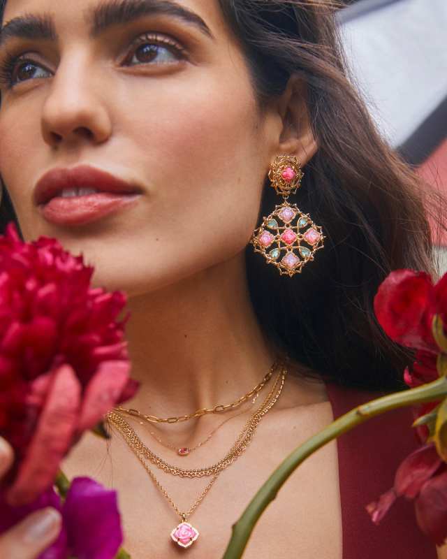 Mallory Rose Gold Convertible Statement Earrings | Kendra Scott