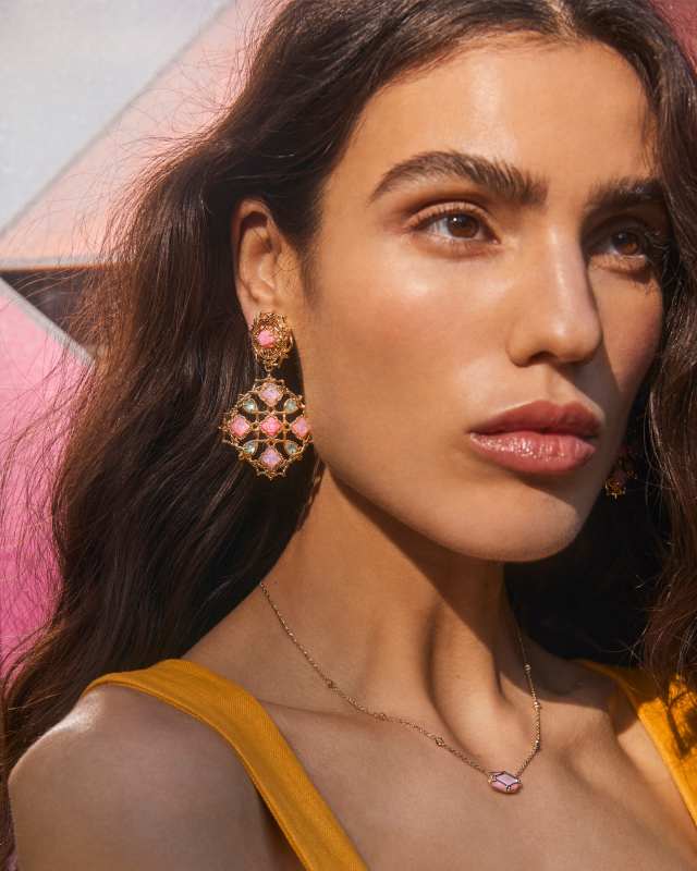 Mallory Rose Gold Convertible Statement Earrings | Kendra Scott Mallory Rose Gold Convertible Statement Earrings | Kendra Scott