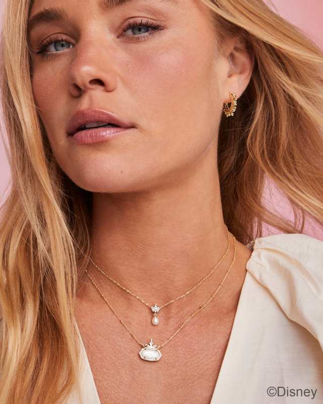Disney | Kendra Scott Princess Crown Gold Short Pendant Necklace | Kendra Scott
