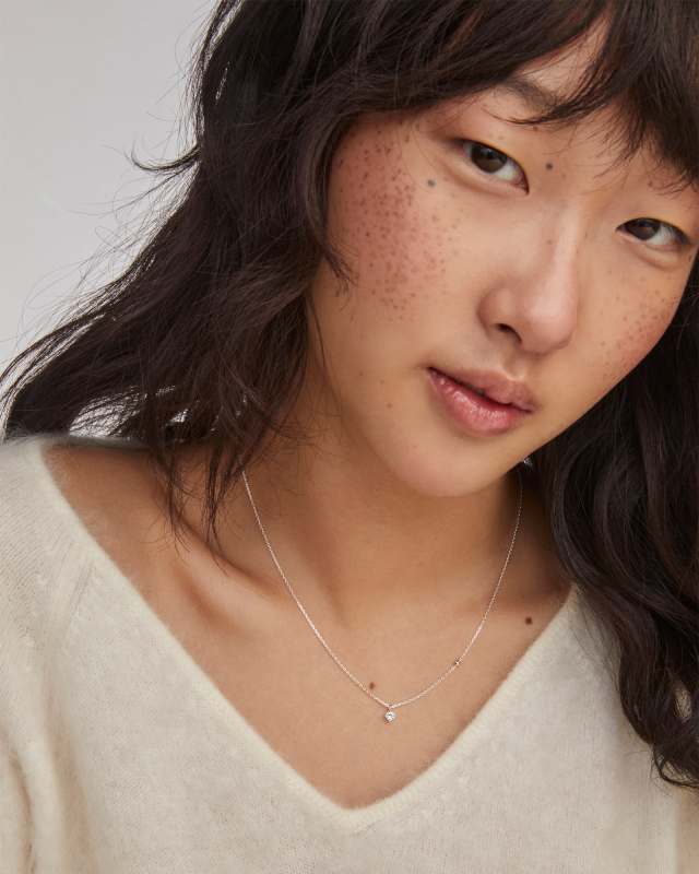 Maisie Sterling Silver Pendant Necklace in White Topaz | Kendra Scott