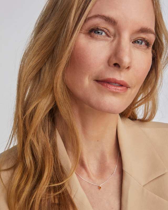 Maisie Sterling Silver Pendant Necklace in Orange Citrine | Kendra Scott