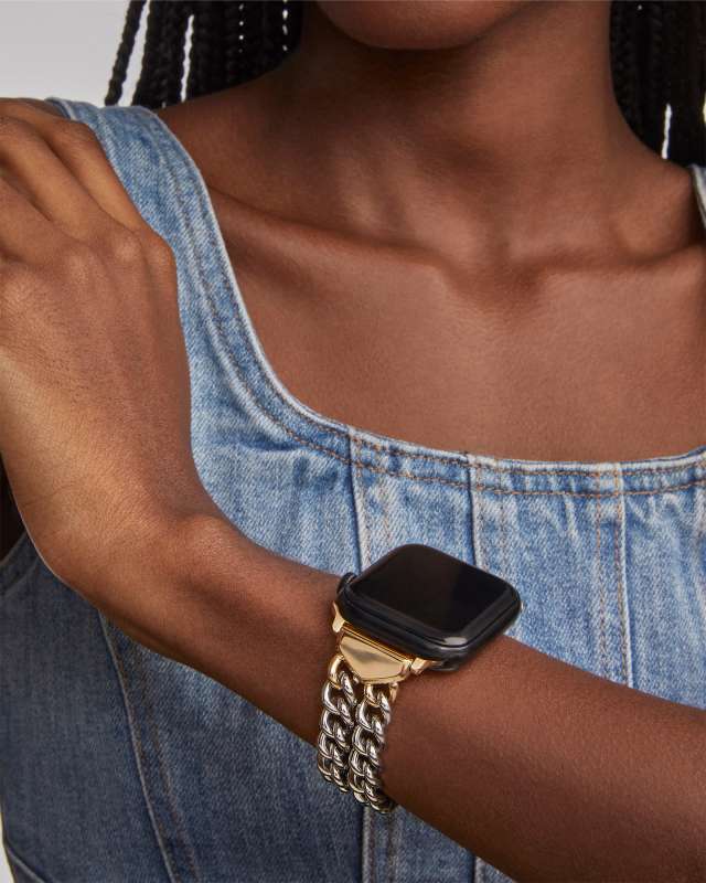Whitley Double Chain Watch Band in Two Tone Stainless Steel | Kendra Scott