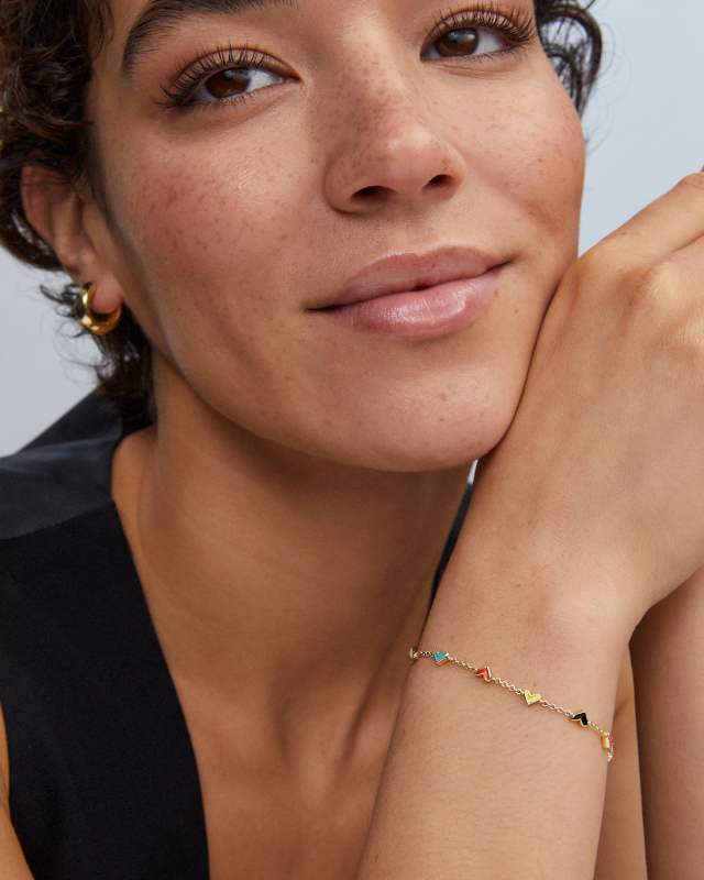 Haven Heart Gold Chain Bracelet in Multi Mix | Kendra Scott