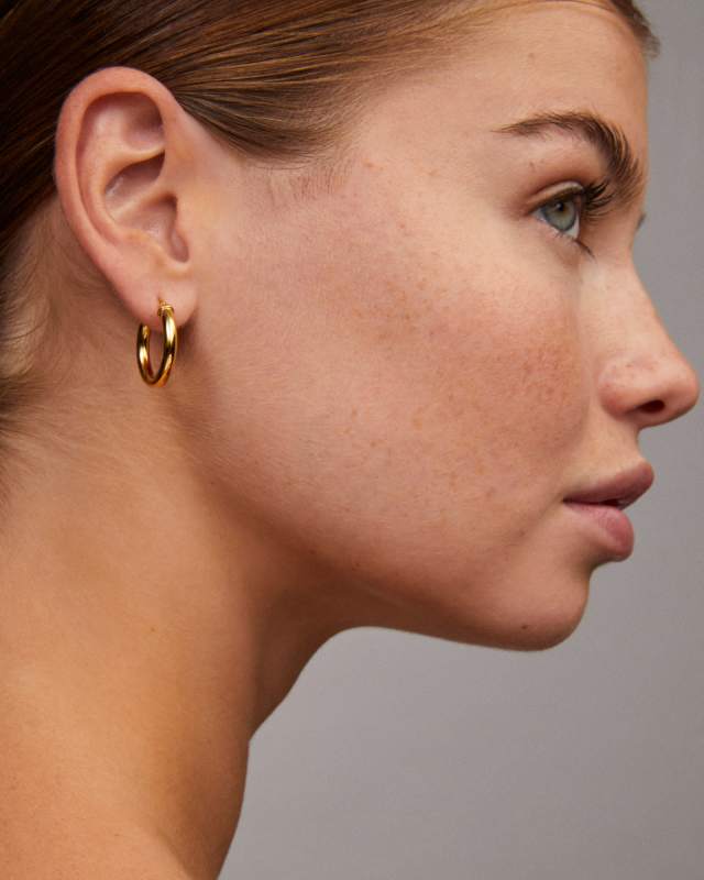Tube Small 20mm Hoop Earrings in 18k Gold Vermeil | Kendra Scott