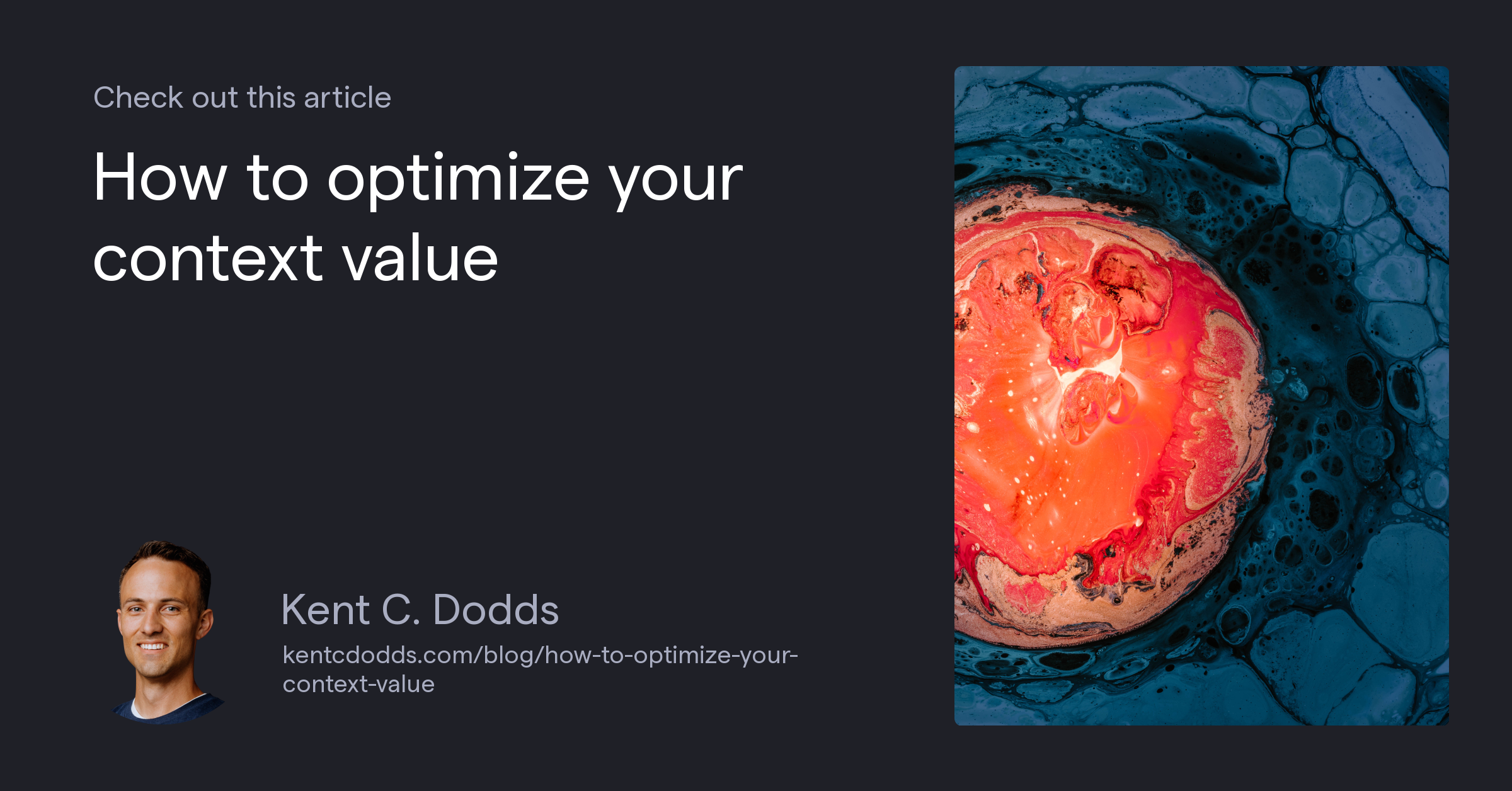 How to optimize your context value